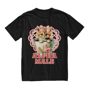Alpha Male Kitten T-shirt, Funny Cat Meme, Unisex Softstyle - Etsy