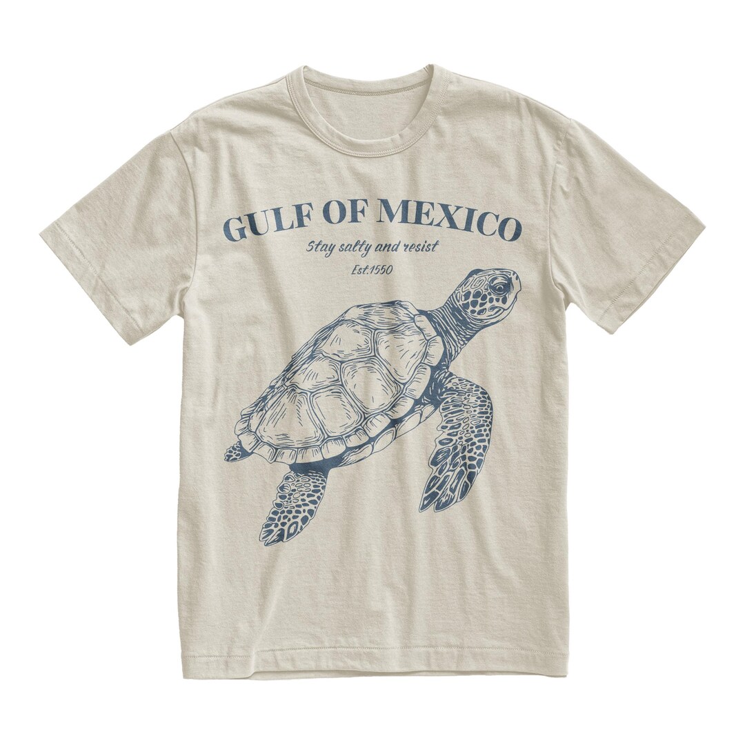 Gulf of Mexico Tshirt, Stay Salty and Resist, Natural Tan Shirt ...