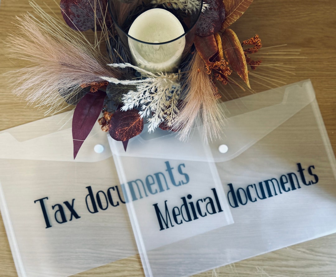 Documents Organiser Clear Plastic Wallets/a4 File Documents Storage ...