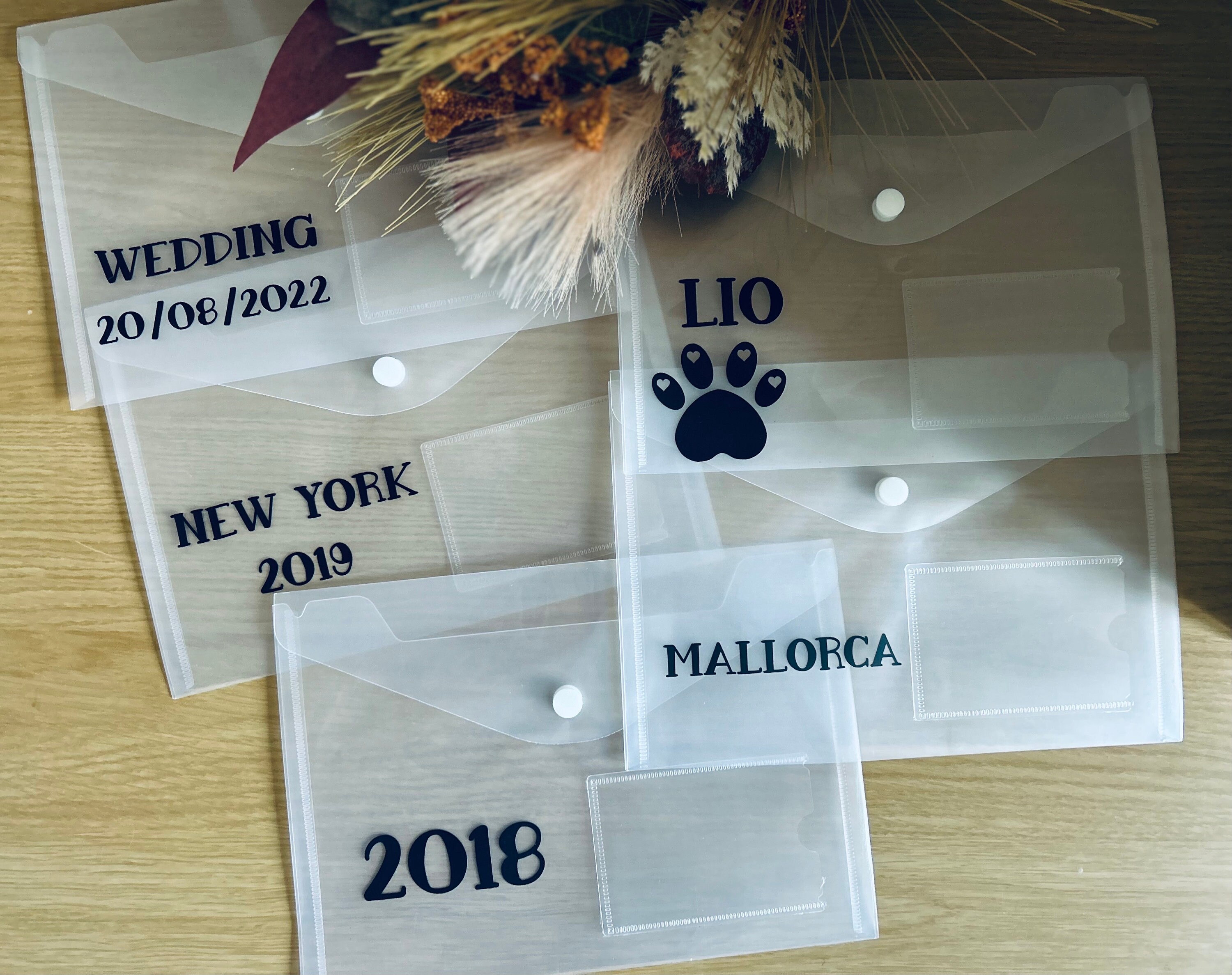 Personalised Photo Organiser/a5 Plastic Wallets for Files, Photos ...