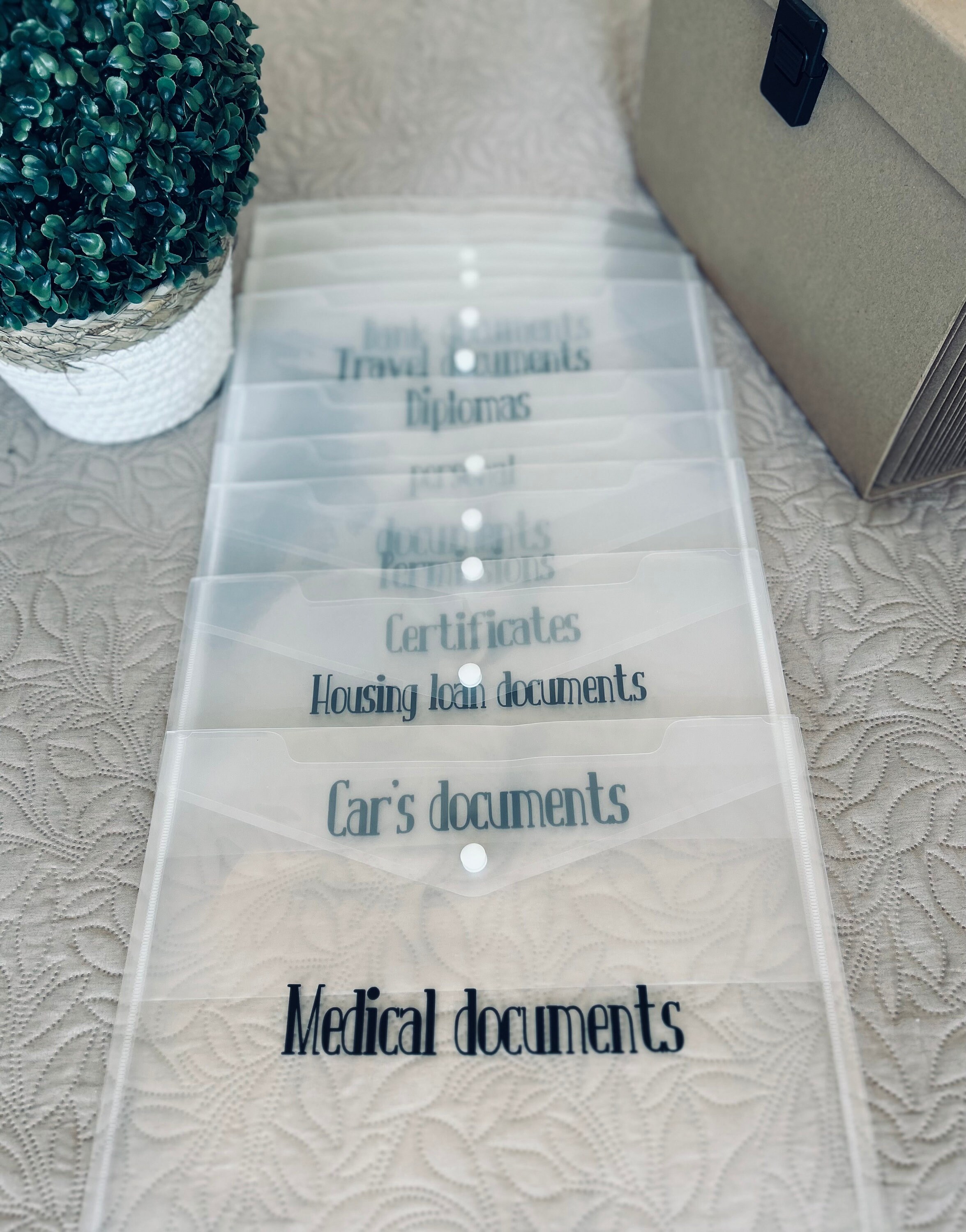 Documents Organiser Clear Plastic Wallets/a4 File Documents Storage ...