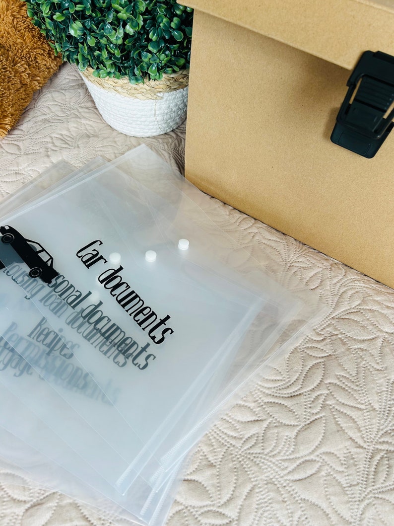 Clear Plastic Documents Wallet A4+/button Closure/personalised Folder ...