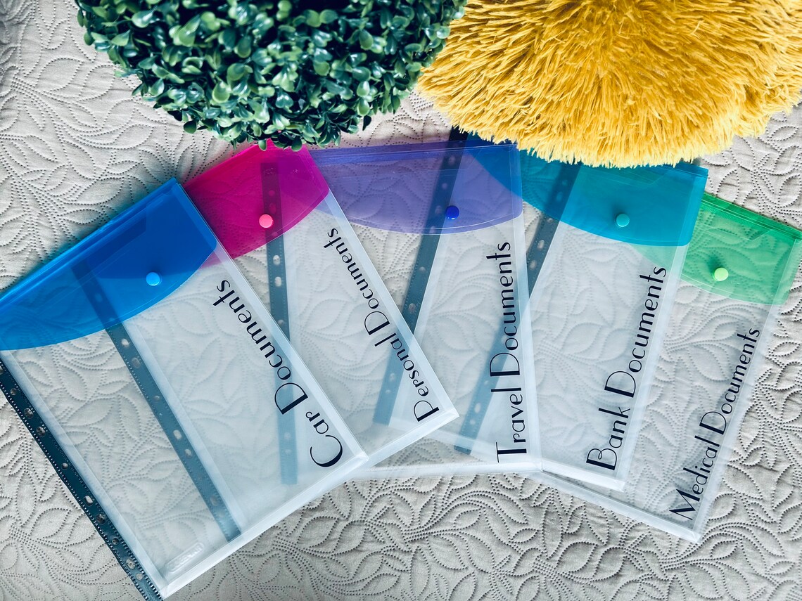 High Capacity Ring Binder Wallets/document Organiser/plastic Wallet ...