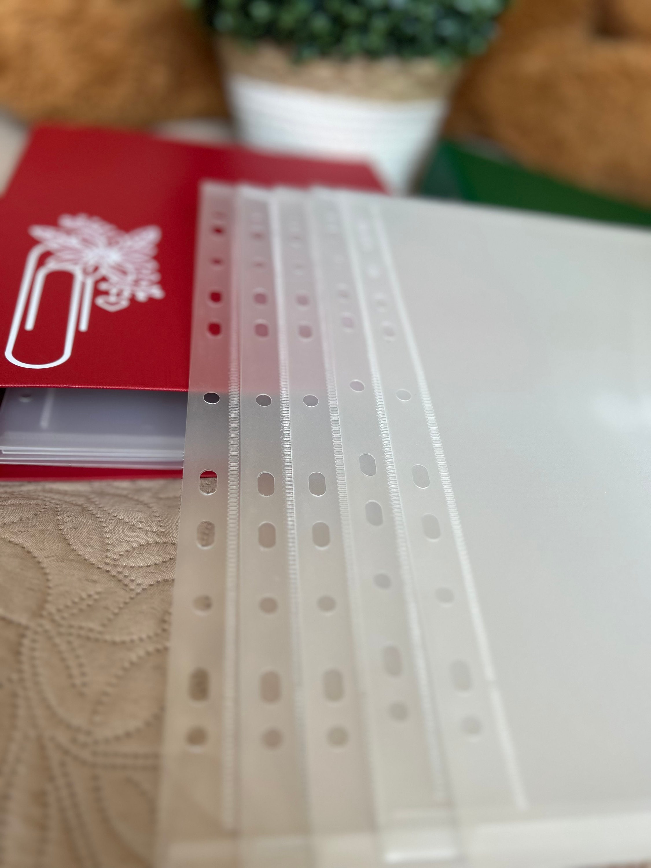 Punched Pockets Clear Wallets/ring Binder Files/popper Wallet/documents ...