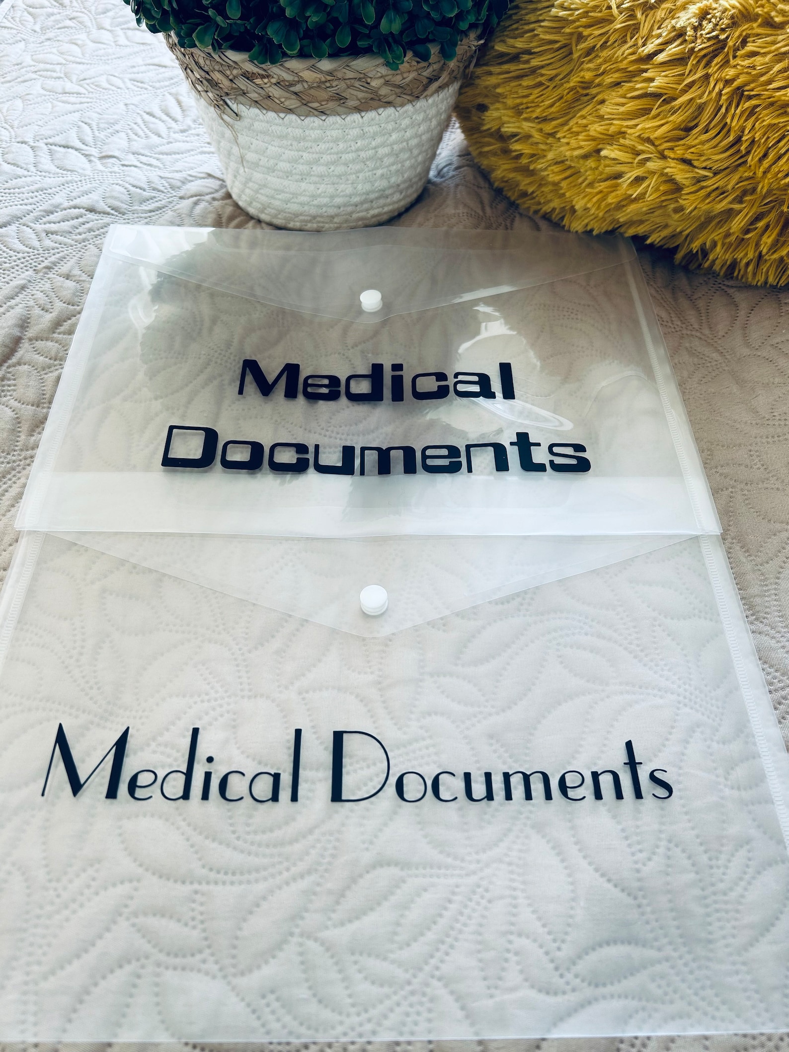 Personalized A4 Document Organizer, Clear Plastic Wallets - Etsy