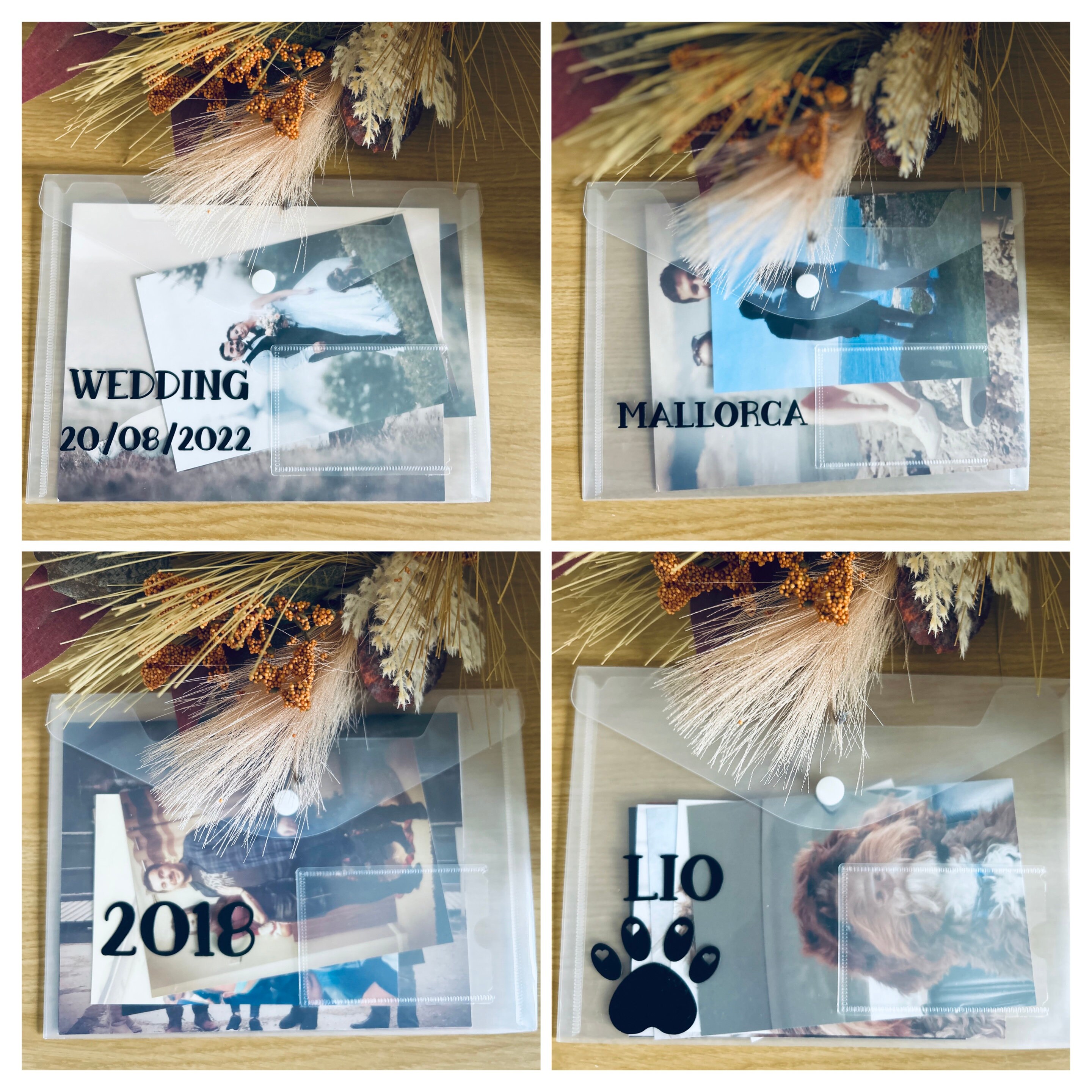 Personalised Photo Organiser/a5 Plastic Wallets for Files, Photos ...
