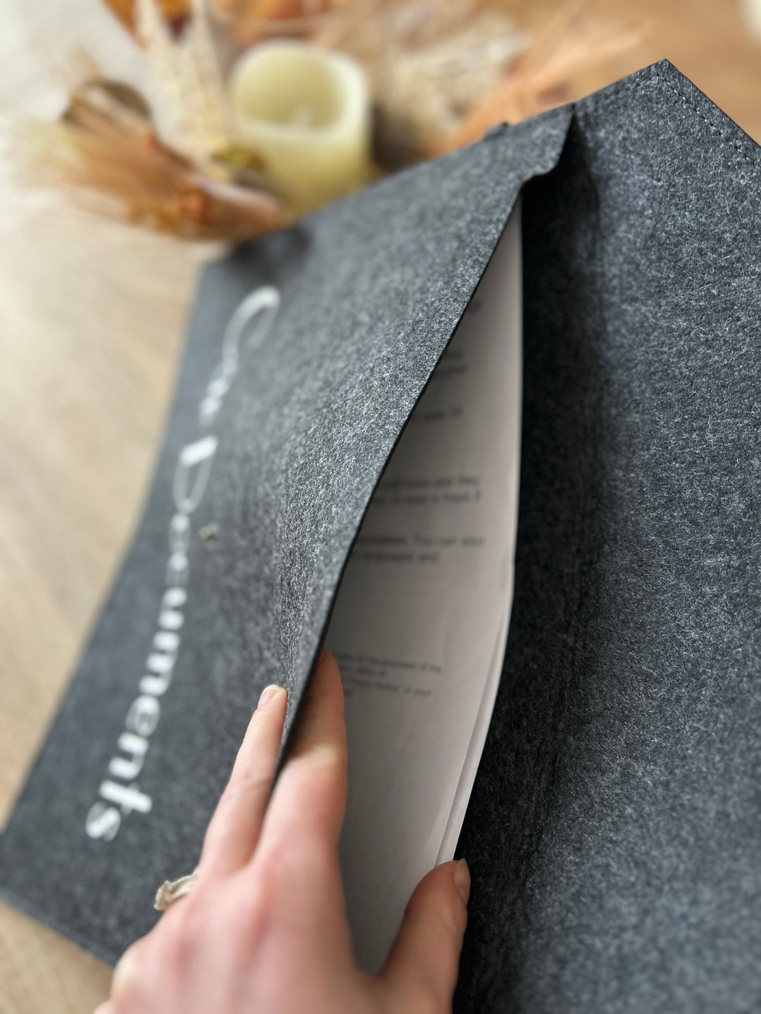 Personalised Felt File Folder/a4 Expanding File Bag/documents Organiser ...