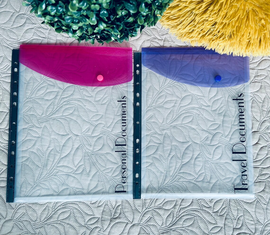 Personalized Ring Binder Document Wallets, Home Organizer - Etsy