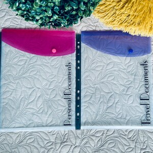 Personalised Ring Binder Popper Wallets/document Organiser/plastic ...