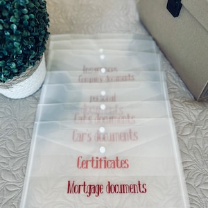 Documents Organiser Clear Plastic Wallets/a4 File Documents Storage ...