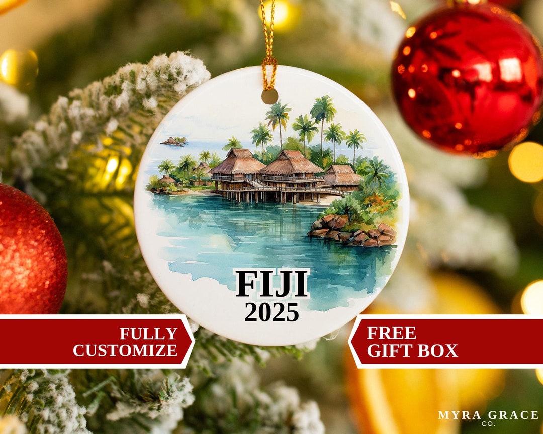 Fiji Christmas Ornament, Fiji Ornament, Christmas Ornaments, Fiji ...