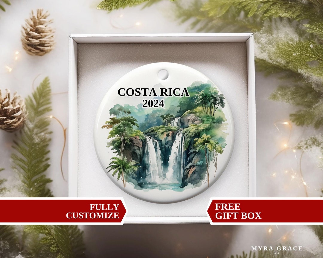 Costa Rica Christmas Ornament, Costa Rica Ornament, Christmas Ornaments ...