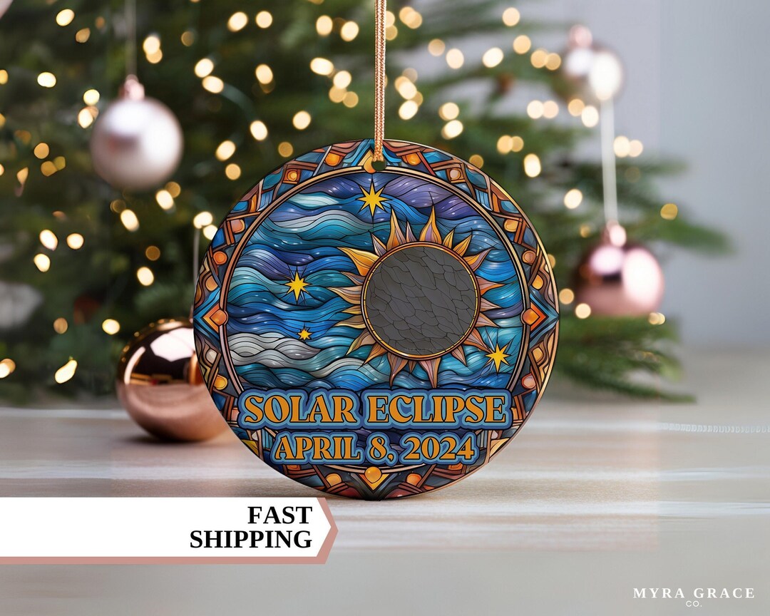 Solar Eclipse 2024 Ornament, Total Eclipse Ornament, Eclipse Keepsake ...
