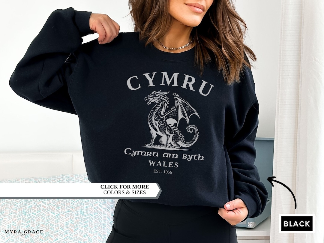 Cymru Sweatshirt, Welsh Flag, Welsh Castle, Vintage UK Hoodie, College Shirt, UK Souvenir ...