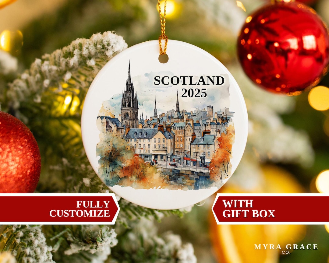 Scotland Christmas Ornament, Scotland Ornament, Christmas Ornaments ...