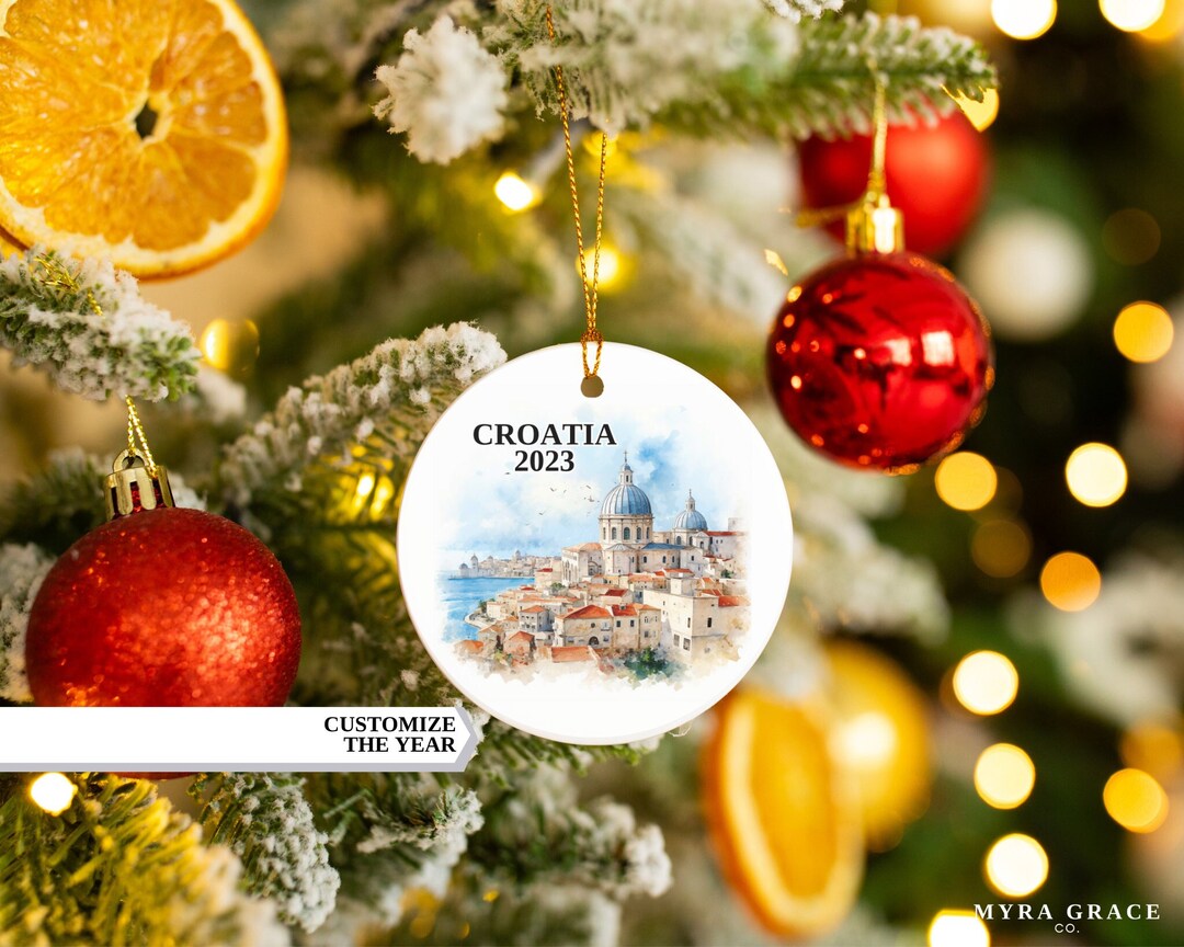 Croatia Christmas Ornament, Croatia Ornament, Christmas Ornaments ...