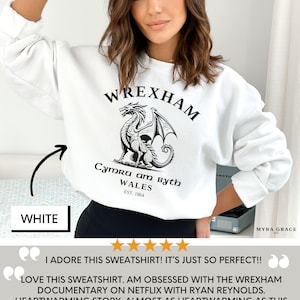 Wrexham Wales Sweatshirt, Welsh Flag, Welsh Dragon, Vintage UK Hoodie, College Shirt, Wales ...