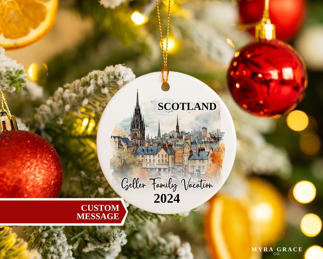 Scotland Vacation Ornament, Scotland Ornament, Christmas Ornaments ...