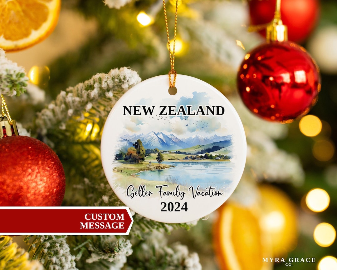 New Zealand Vacation Ornament, New Zealand Christmas Ornament, New ...
