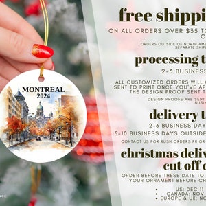 Montreal Christmas Ornament, Montreal Ornament, Christmas Ornaments ...