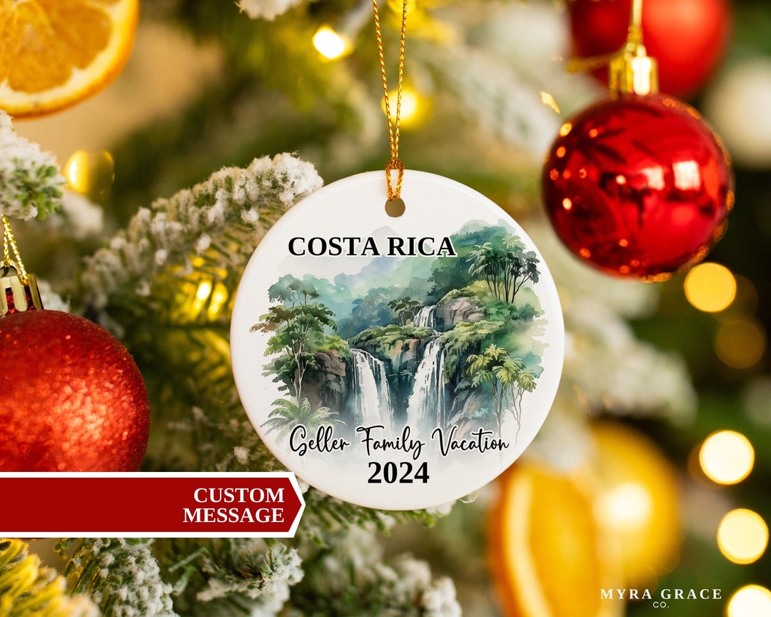 Costa Rica Vacation Ornament, Costa Rica Ornament, Christmas Ornaments ...