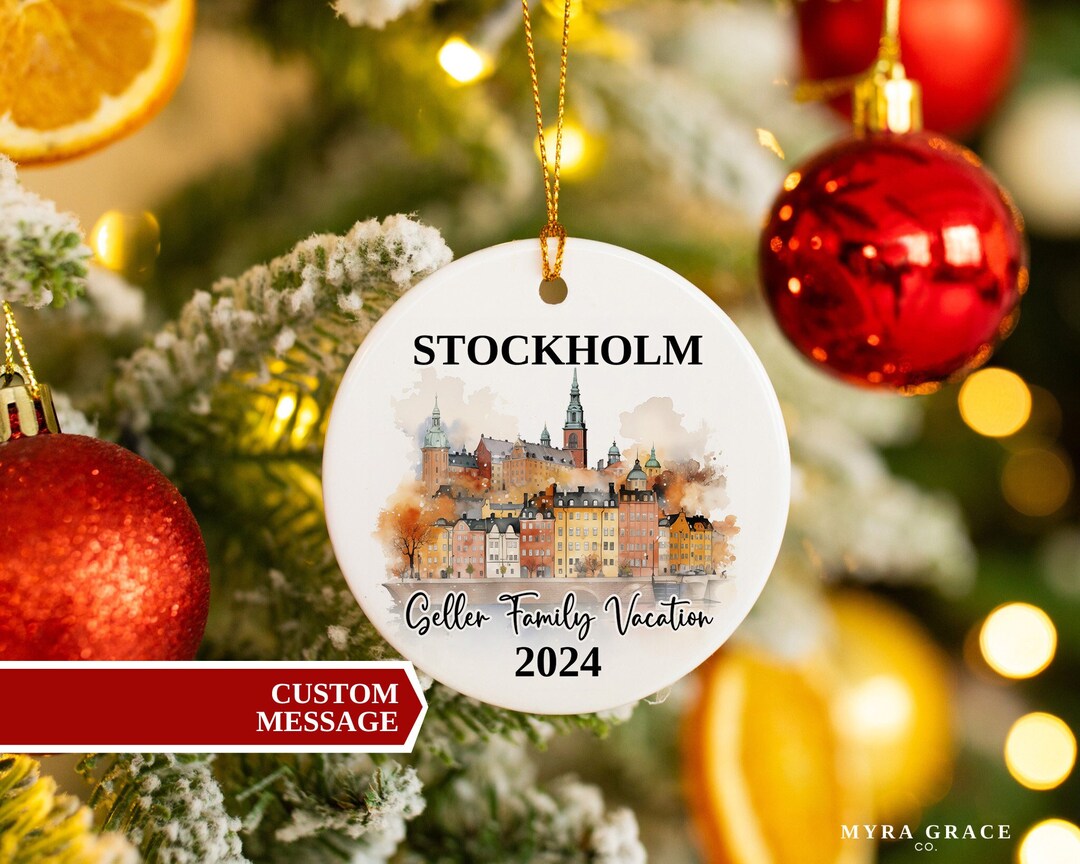 Stockholm Vacation Ornament, Stockholm Ornament, Christmas Ornaments ...