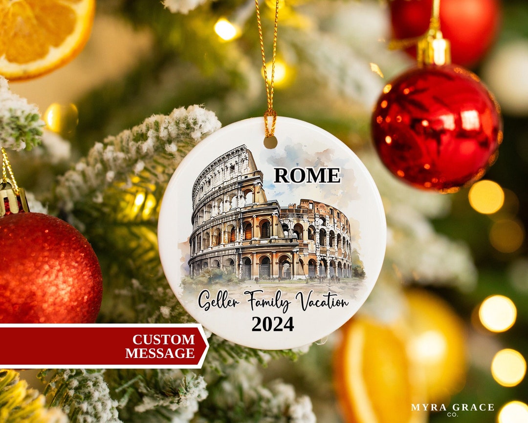Rome Vacation Ornament, Rome Christmas Ornament, Christmas Ornaments ...