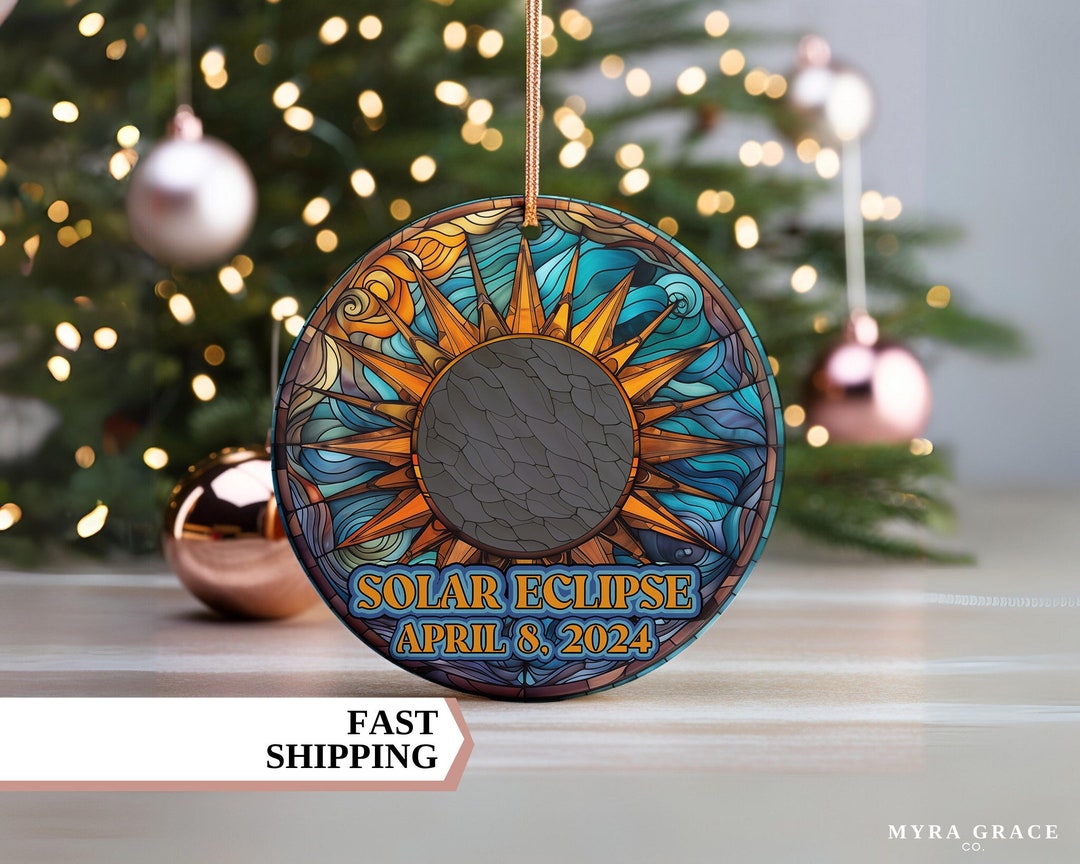 Solar Eclipse 2024 Ornament Total Eclipse Ornament Eclipse Keepsake Eclipse Bauble Holiday