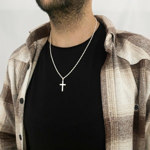 Gold Rope Chain Cross Necklace for Men Religious Jewelry - Christian ...