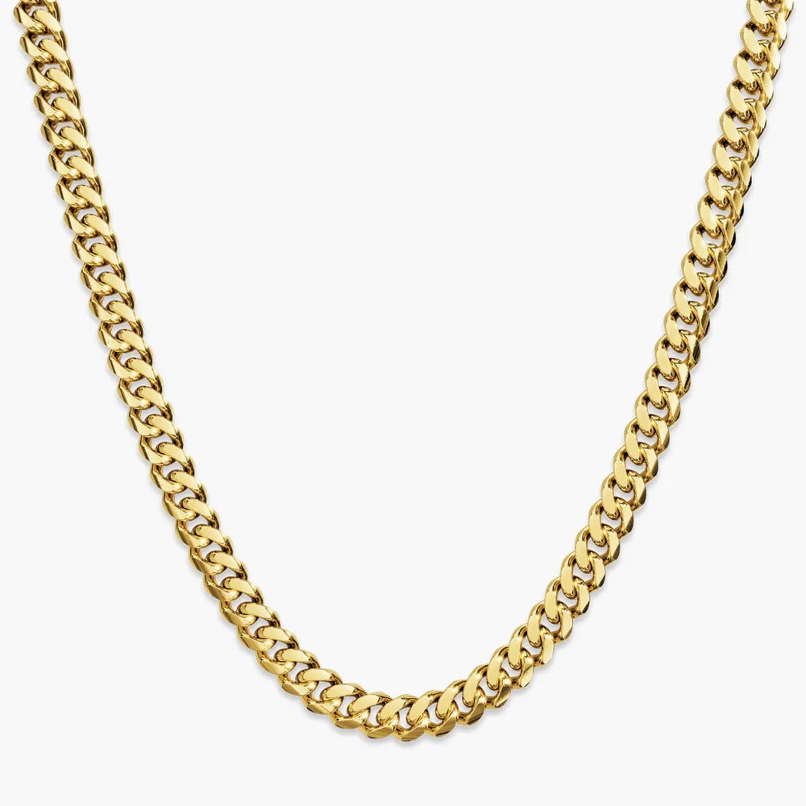 Cuban Link Chain 3mm 18k Gold Plated - Etsy