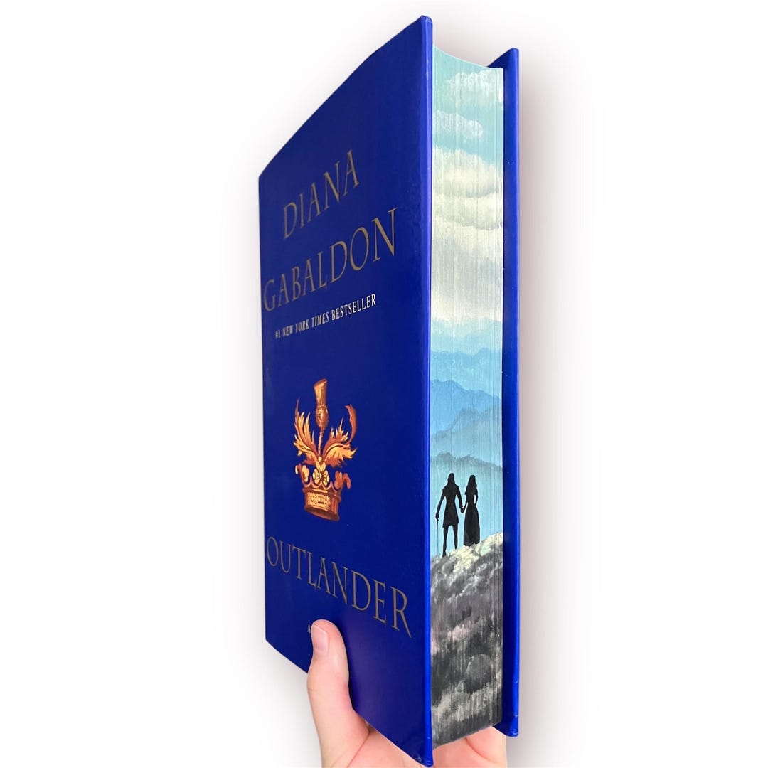 Outlander Diana Gabaldon Fore-edge Painting | Hand-painted Book | Gift ...