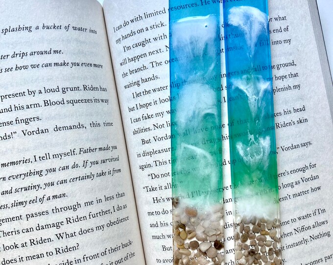 Sea Bookmark | Ocean Bookmark | Resin Bookmark | Bookmarks | Custom ...