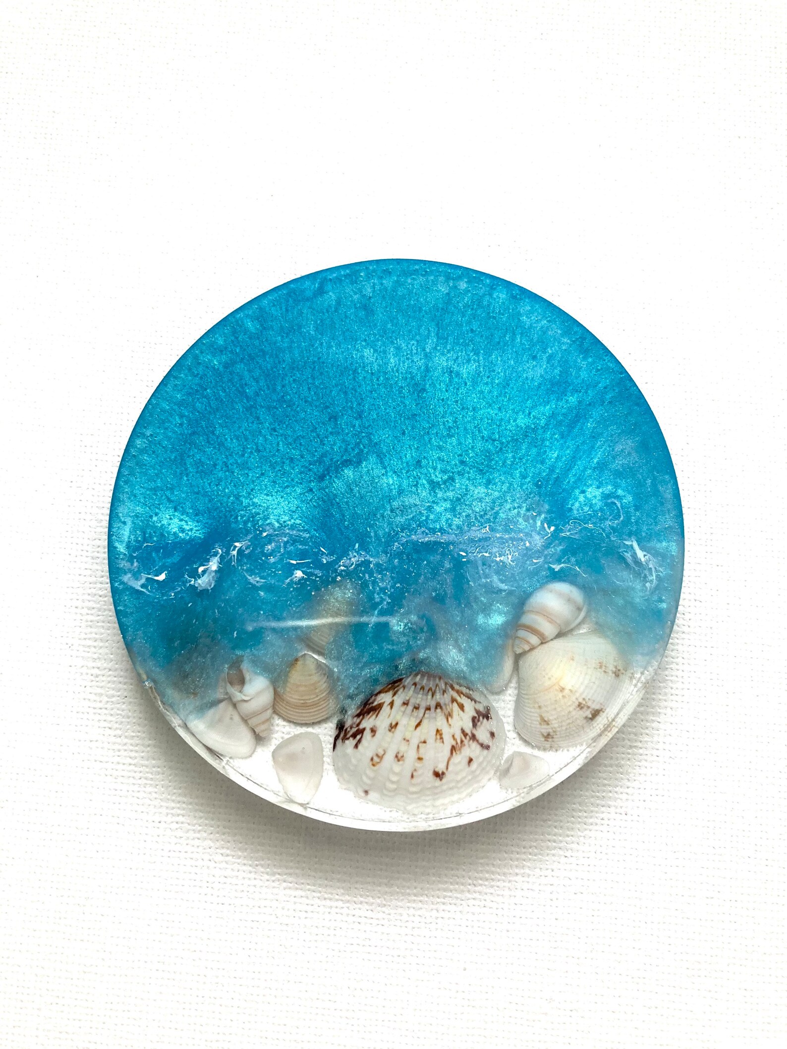 DELUXE Beach Inspired Resin Coaster Sea Ocean Waves Sand Interior ...
