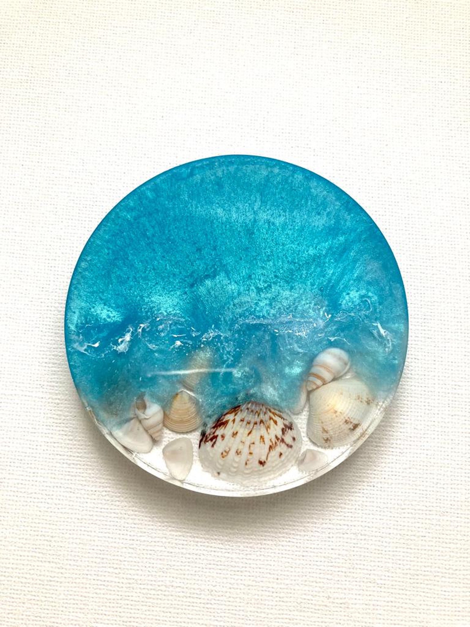DELUXE Beach Inspired Resin Coaster Sea Ocean Waves Sand Interior ...