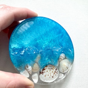 DELUXE Beach Inspired Resin Coaster | Sea | Ocean | Waves | Sand ...