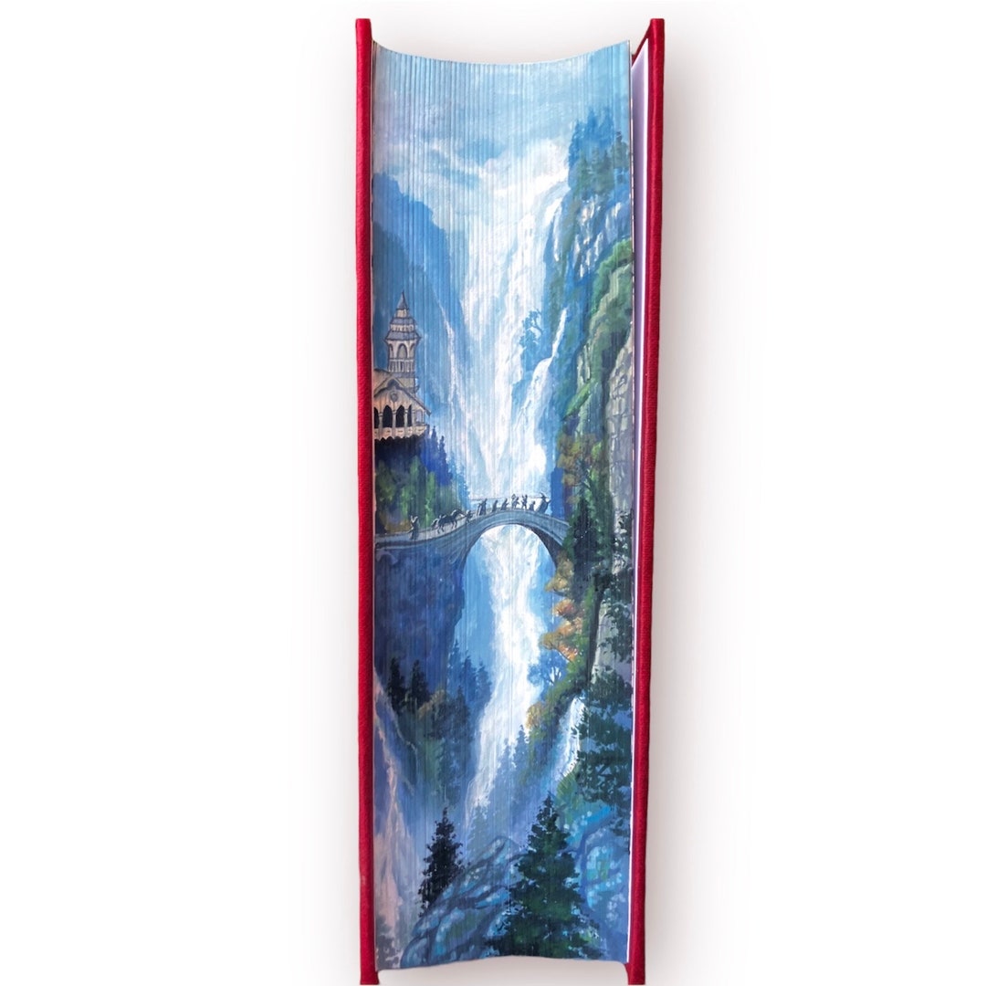 Lord of the Rings Rivendell Fore-edge Painting | LOTR | Hand-painted ...