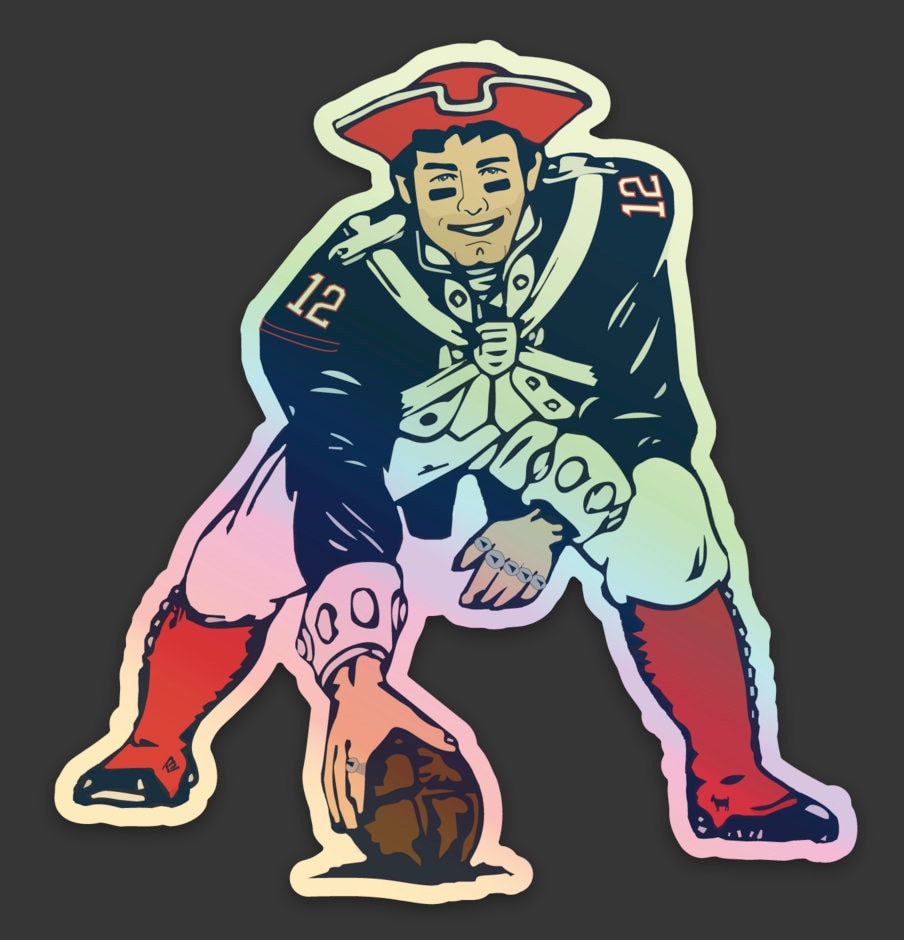 Tom Brady Sticker Old School Patriots Logo pat Patriot Weatherproof - Etsy