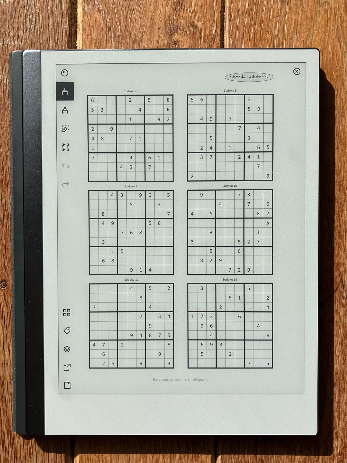120 Sudoku With Hyperlinked Solutions, PDF for Remarkable, Supernote ...
