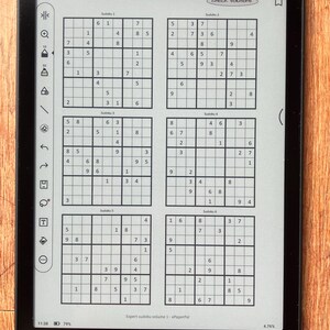 120 Sudoku With Hyperlinked Solutions, PDF for Remarkable, Supernote ...