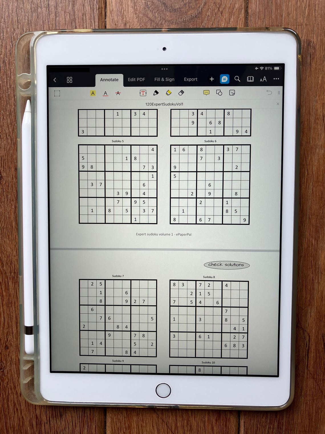 120 Sudoku With Hyperlinked Solutions, PDF for Remarkable, Supernote ...