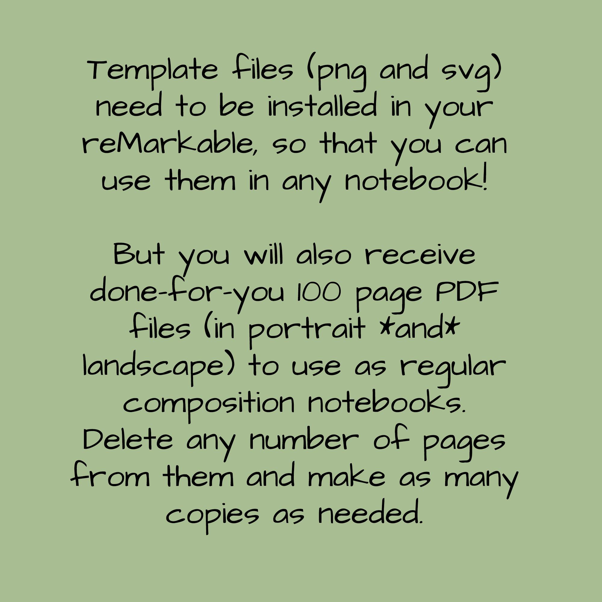 Graph Grid Template Bundle for Remarkable, 7 Sizes Precision Drawing ...