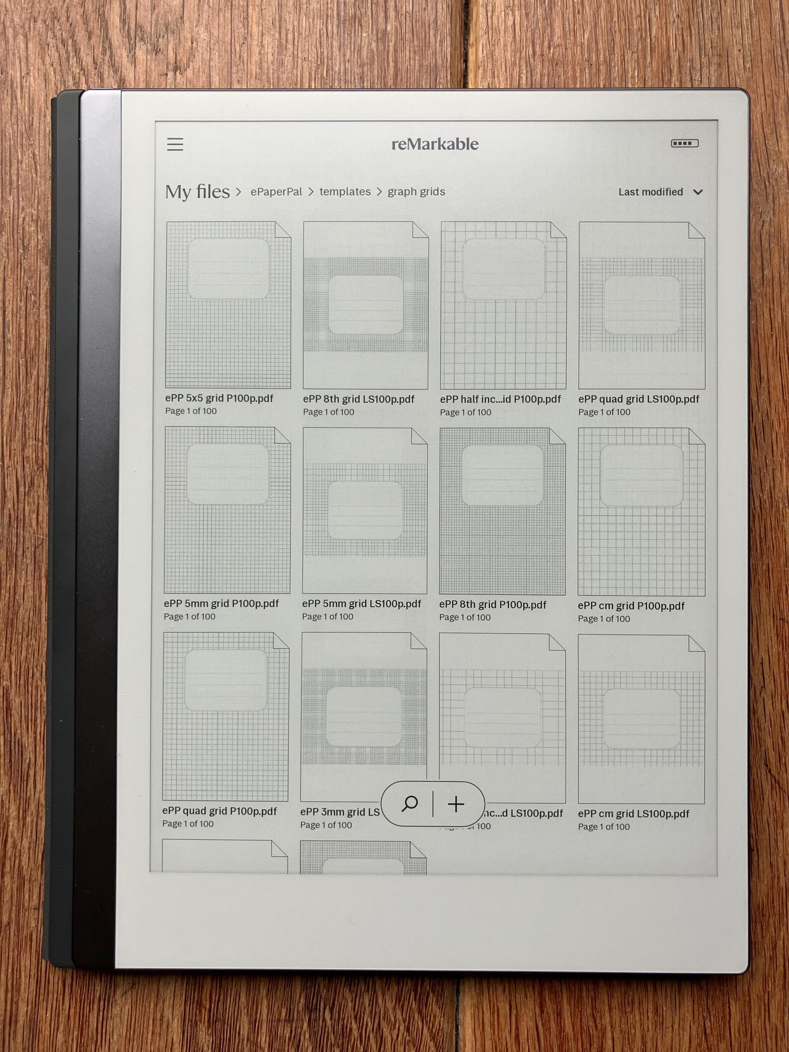 Graph Grid Template Bundle for Remarkable, 7 Sizes Precision Drawing ...