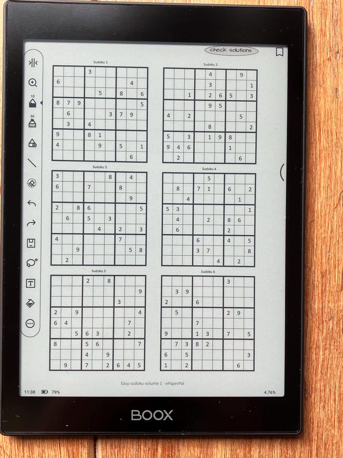 120 Sudoku With Hyperlinked Solutions, PDF for Remarkable, Supernote ...