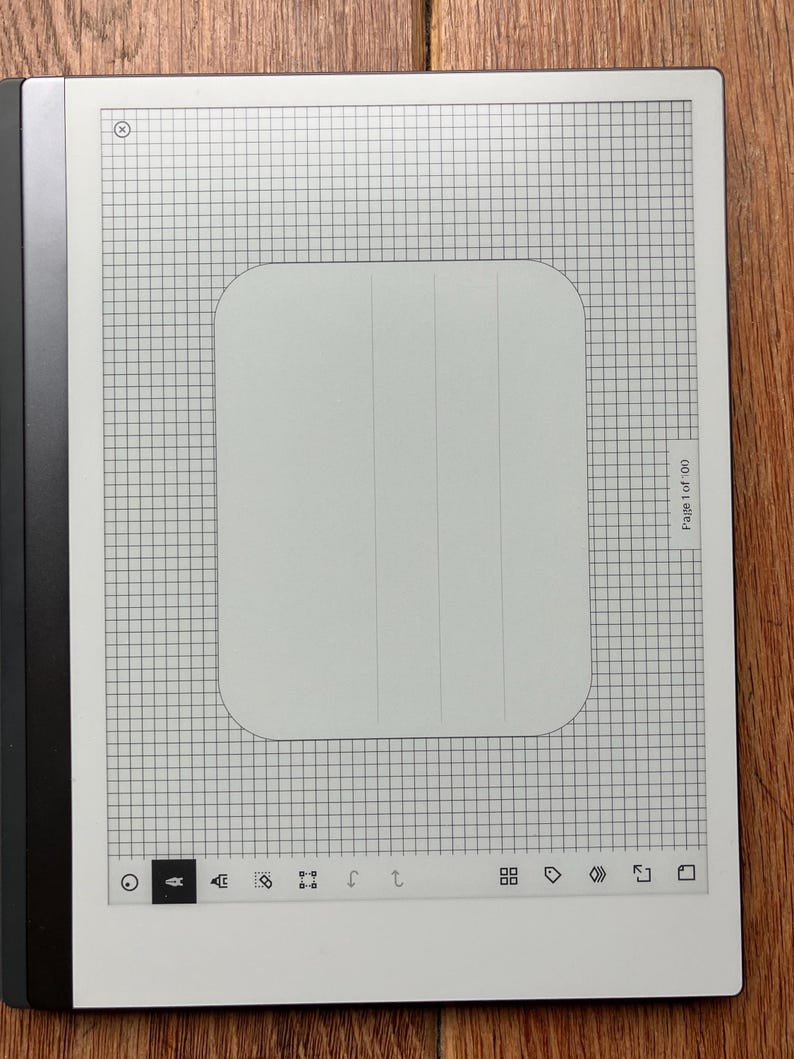 Graph Grid Template Bundle for Remarkable, 7 Sizes Precision Drawing ...