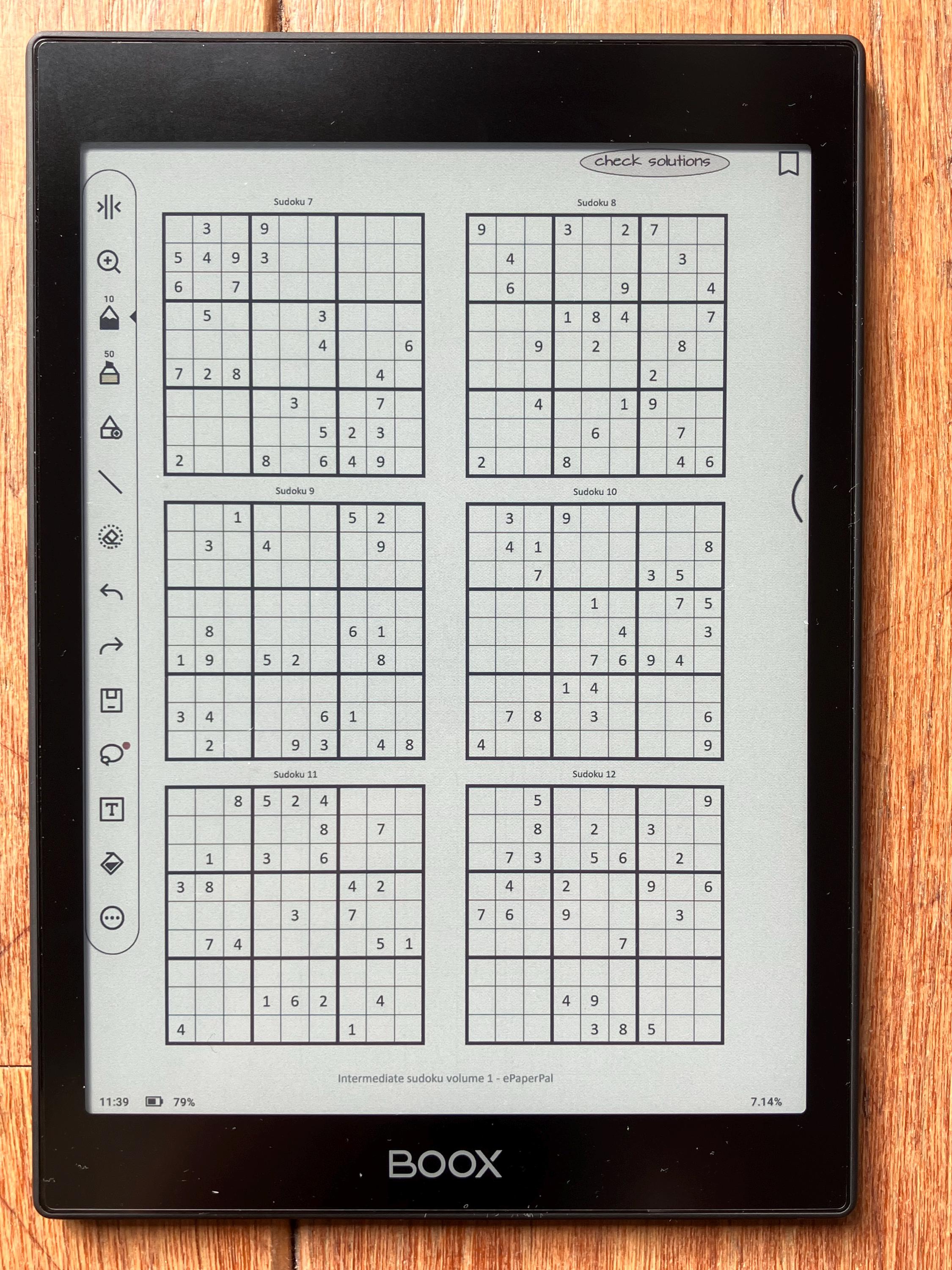 120 Sudoku With Hyperlinked Solutions, PDF for Remarkable, Supernote ...