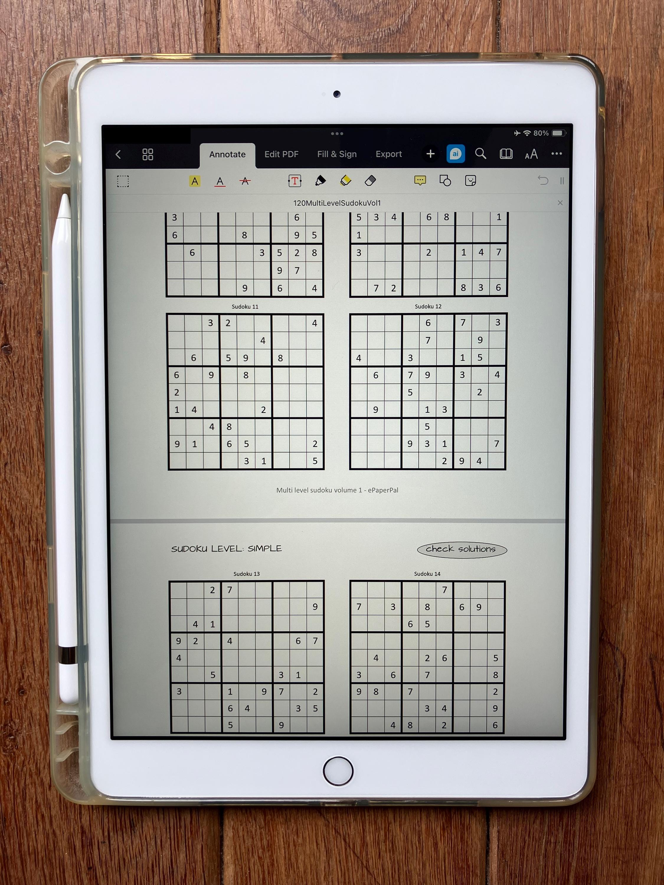 120 Sudoku With Hyperlinked Solutions, PDF for Remarkable, Supernote ...