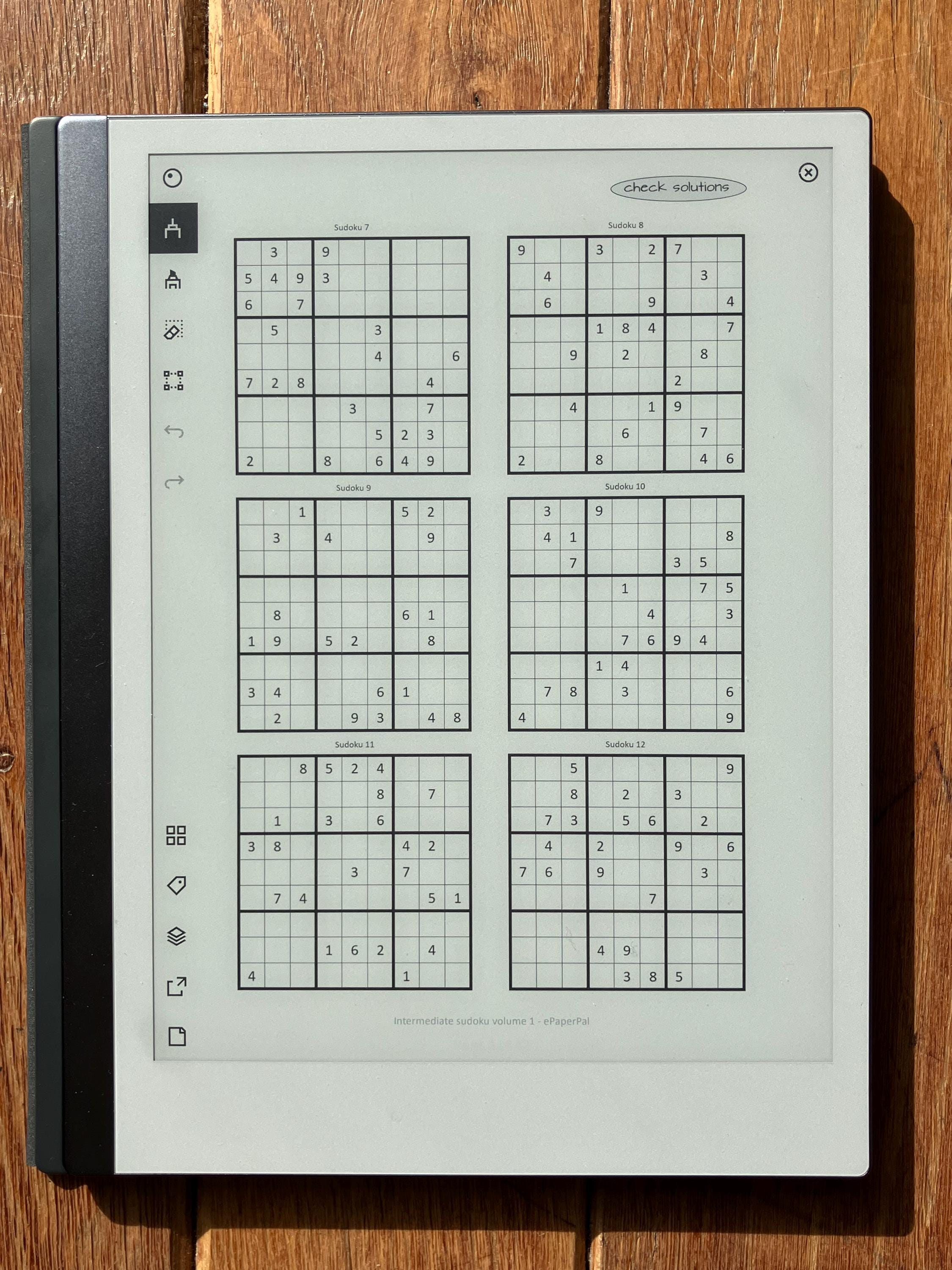 120 Sudoku With Hyperlinked Solutions, PDF for Remarkable, Supernote ...