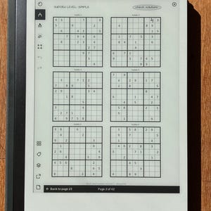120 Sudoku With Hyperlinked Solutions, PDF for Remarkable, Supernote ...