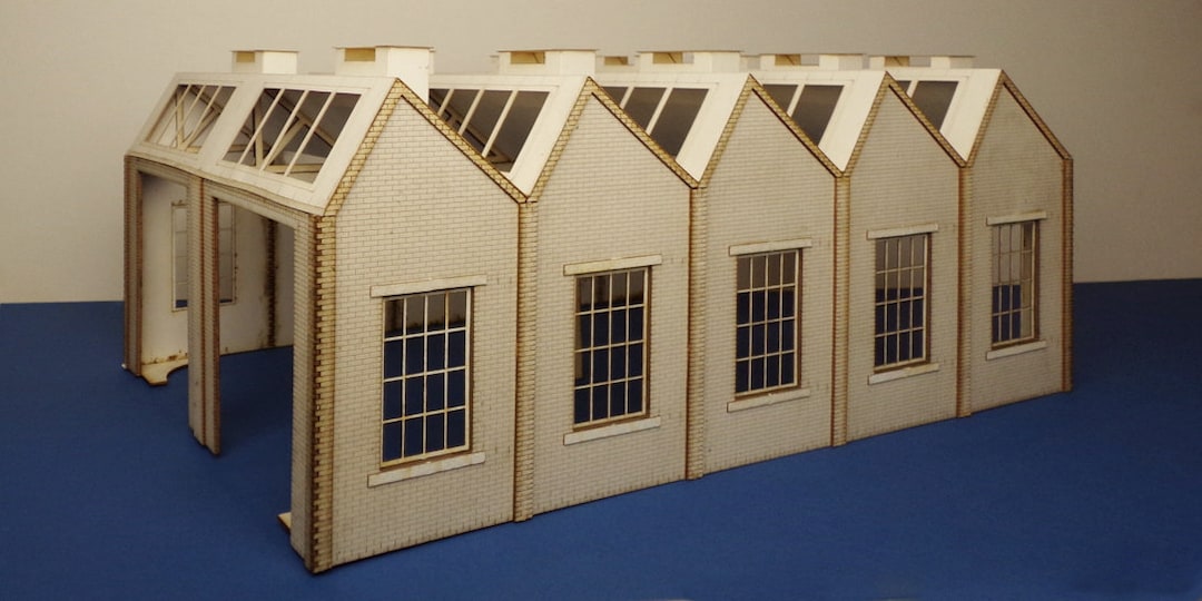 B 70-10 O Gauge North Light Style Engine Shed - (7mm Scale, 1/43.5) - Etsy