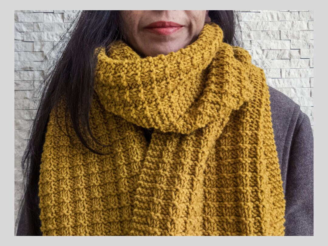 Digital Pattern // Textured Scarf Pattern // Knitting Pattern - Etsy